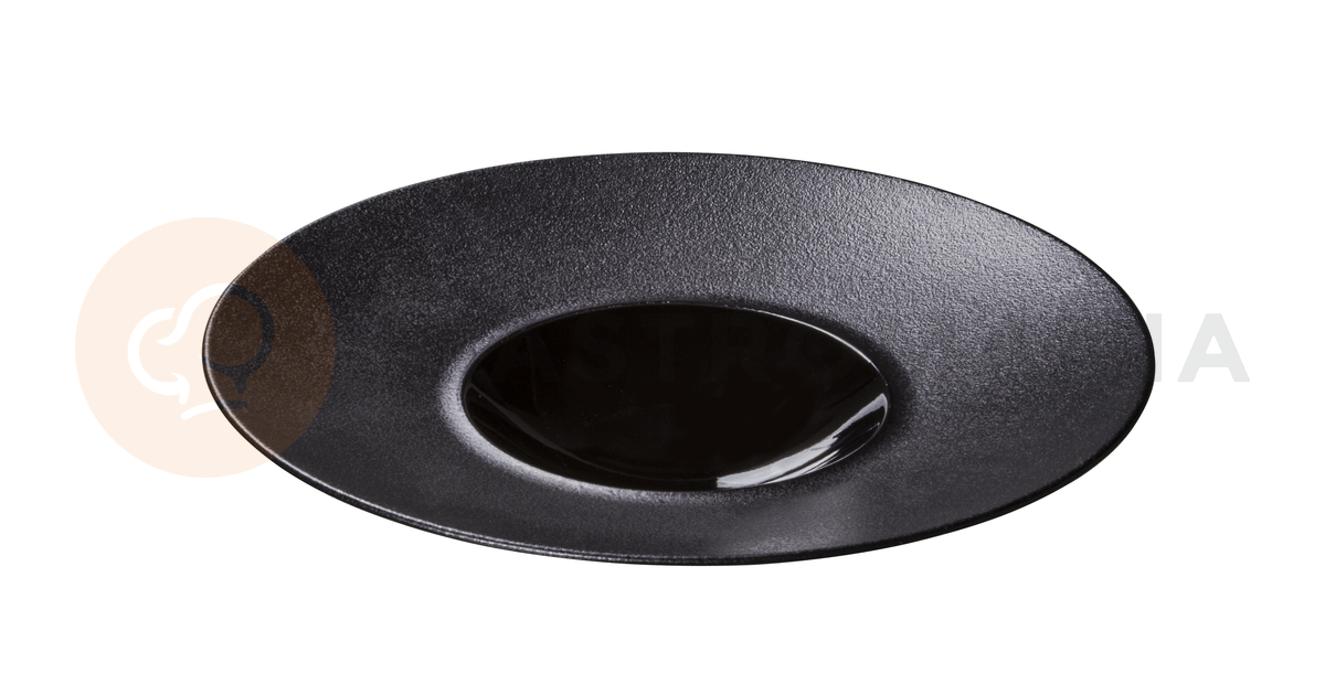 Czarny talerz głęboki 28 cm | ARIANE, Dazzle