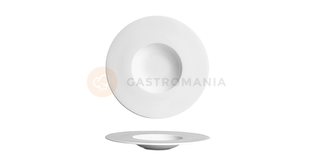 Porcelanowy talerz głęboki z szerokim rantem 31 cm | AMBITION, Simple
