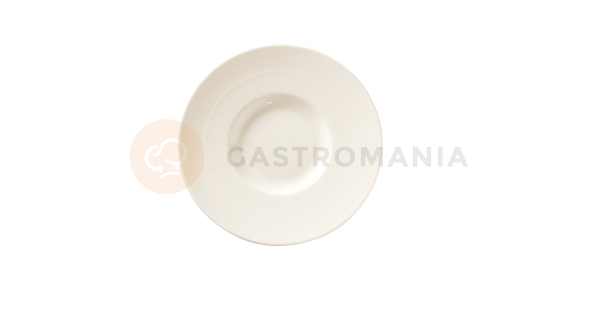 Talerz prezentacyjny z kremowej porcelany, o średnicy 31,8 cm | FINE ...