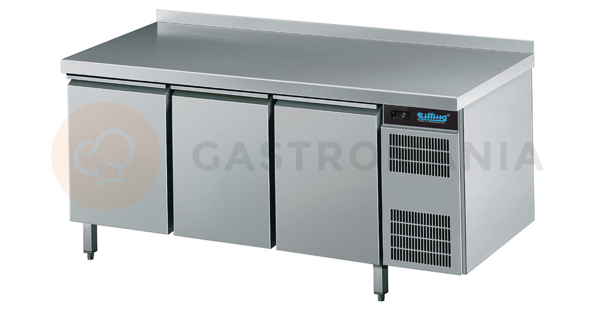 Stół mroźniczy z 3 drzwiami 420 l, 1725x700x850 mm – bez rantu tylnego | RILLING, ATK EK731 1602