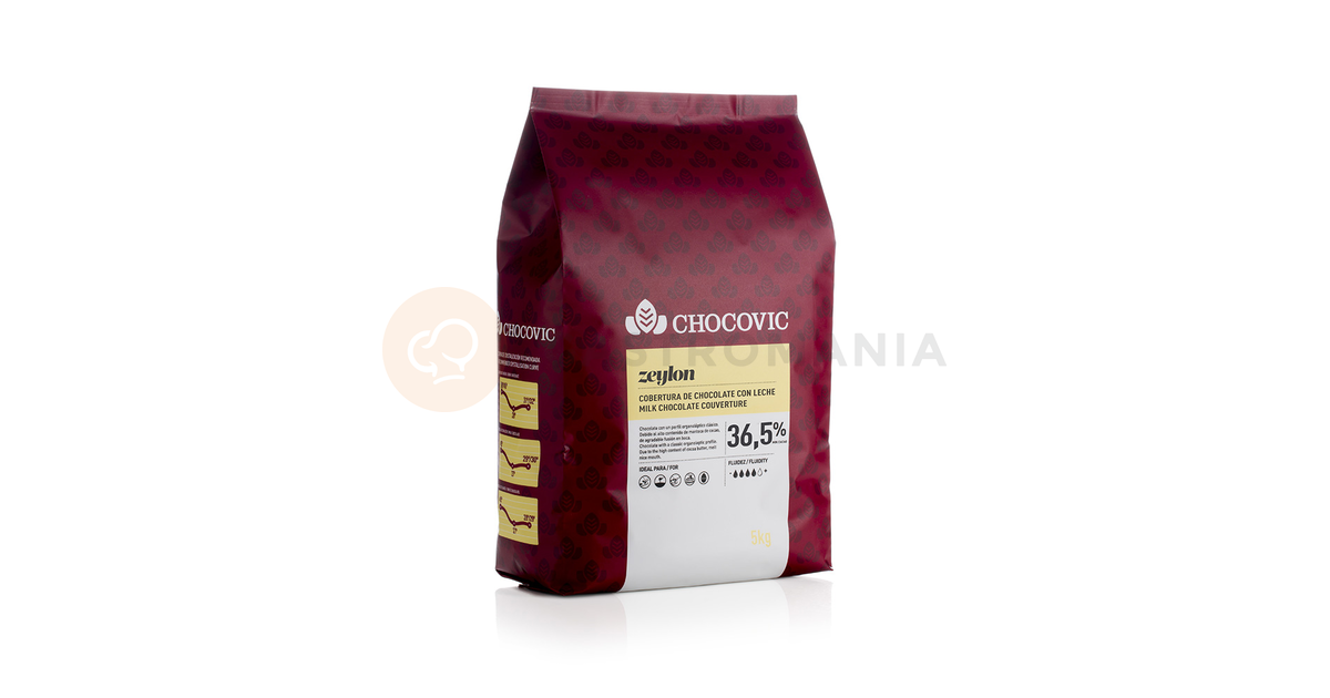 Czekolada mleczna 36,5% Zeylon, 5 kg torba | CHOCOVIC, CHM-Q89CEYL-D38