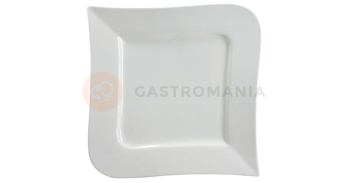 Porcelanowy talerz płytki 31 x 31 cm | AMBITION, Fala