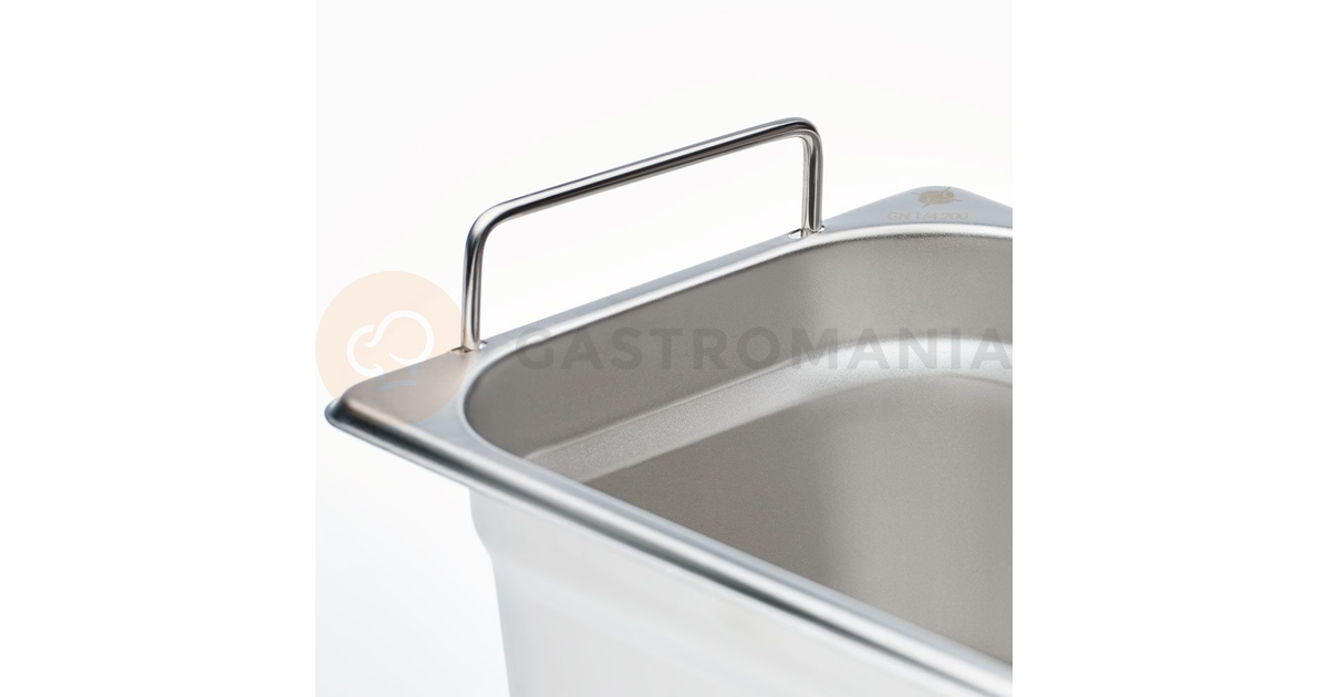 Pojemnik stalowy z uchwytami, GN 1/2, H 200 mm | STALGAST, Basic