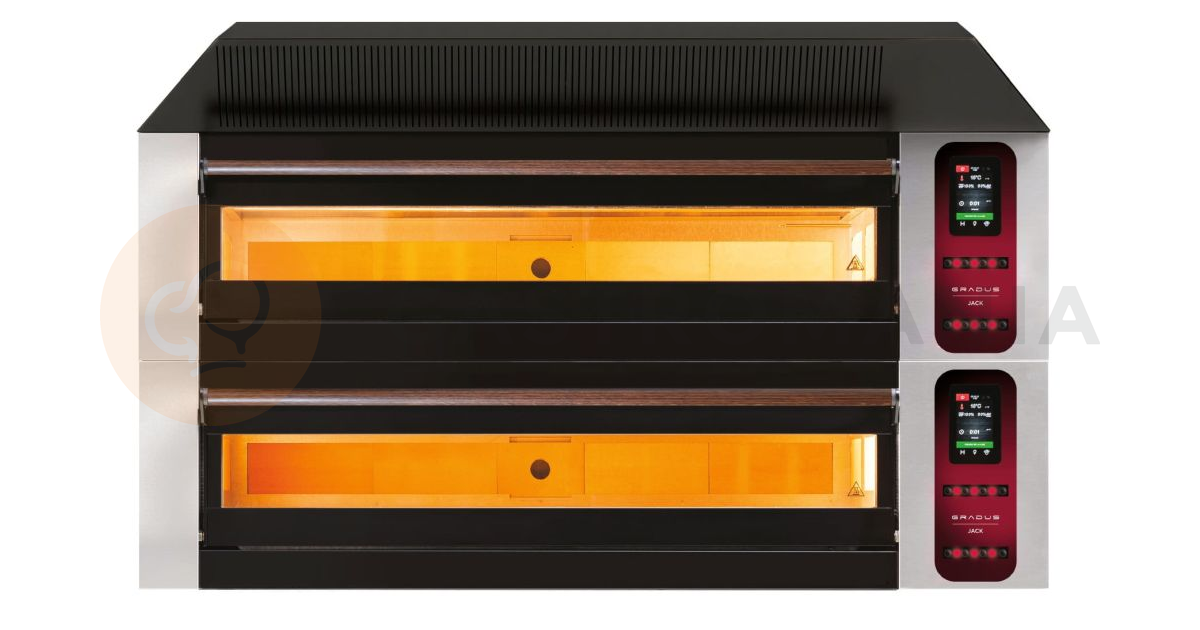 Piec elektryczny do pizzy, dwukomorowy, z podstawą, 16x30 cm | GRADUS ...