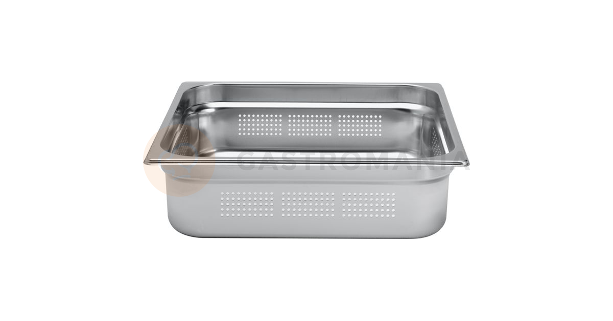 Perforowany pojemnik nierdzewny GN 2/3 100 mm | HENDI, Profi Line