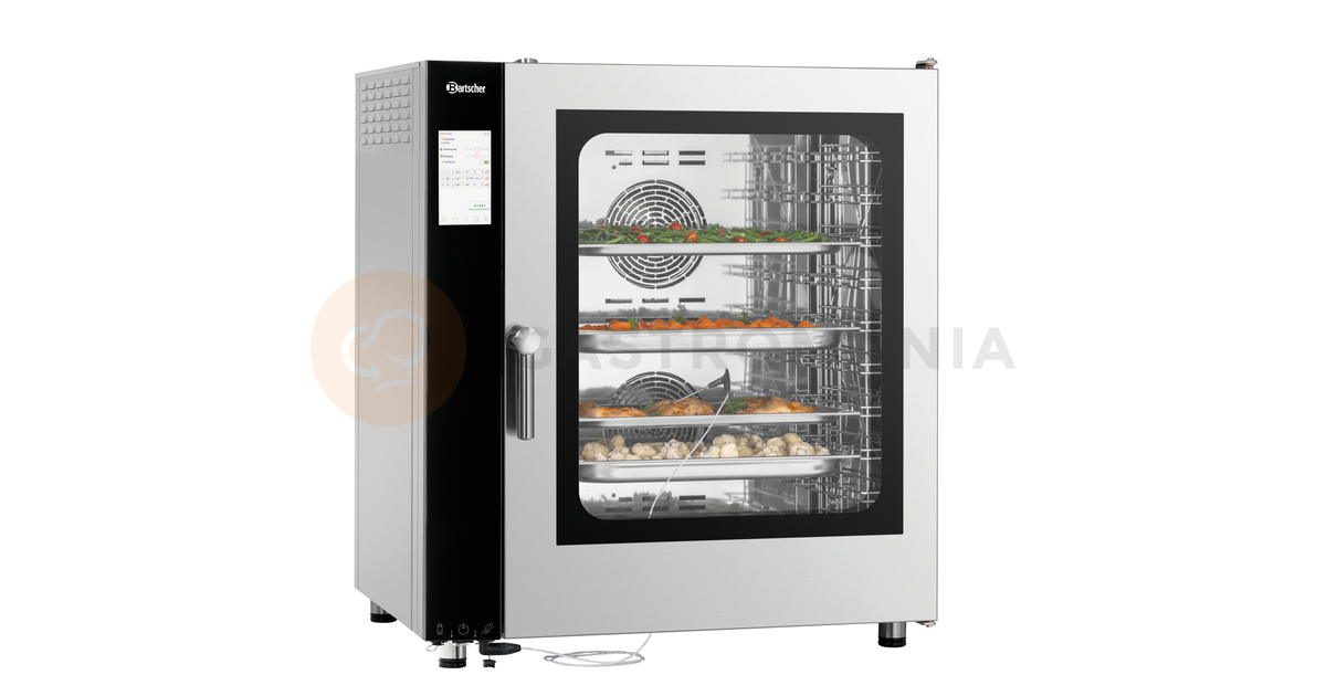 Piec konwekcyjno-parowy 10x GN1/1, sterowanie elektroniczne, system ...